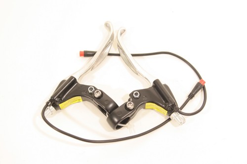 Tektro EL-350 E-Bike Brake Lever Set Right/Left Black& Silver W/ Wires ...