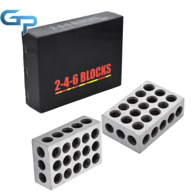 2-4-6 Blocks 23 Holes Matched Pair Machinist 246 Jig Ultra Precision ...