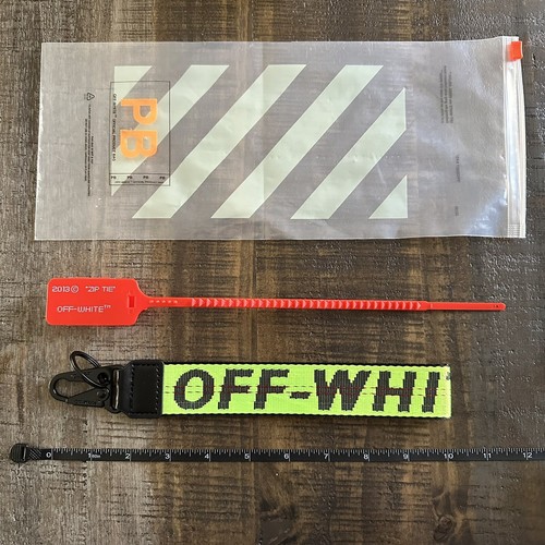 Off-White Industrial Key Chain/Lanyard Red Zip Tie Volt/Green OG New ...