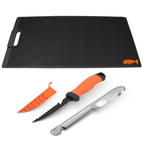 28 Inch Non Slip Fish Fillet Mat Kit Heavy Duty Rollable Fish Bait ...