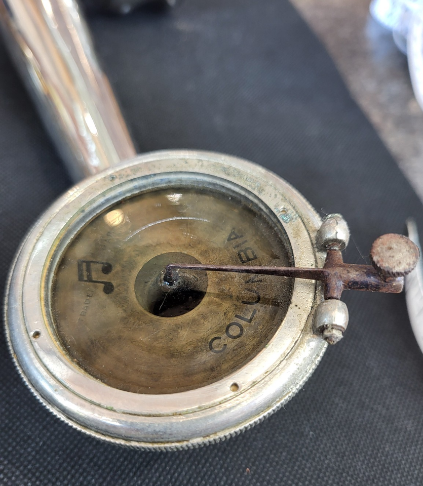 Antique Gramophone Phonograph Chrome Metal Part Tone Arm Columbia ...