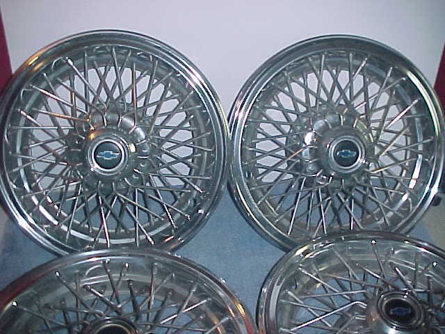 Chevy 1970's-80's 14" Wire Wheel Covers NON- Dog Dish Hubcaps SET of (4 ...