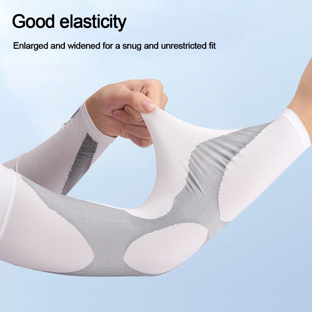 Elastic Sun Protection Sleeves Breathable Driving Arm Cover Arm Sleeves ...