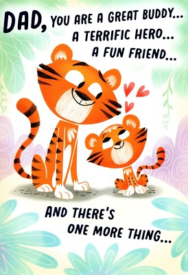 Happy Father's Day Dad Tiger Stripes Hero Tigers Hallmark Greeting Card ...