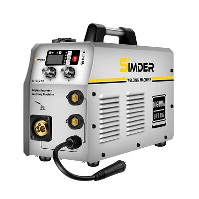 SSIMDER MIG Welder 250 MIG/MAG/Lift TIG/Stick Welder 110/220V Dual ...