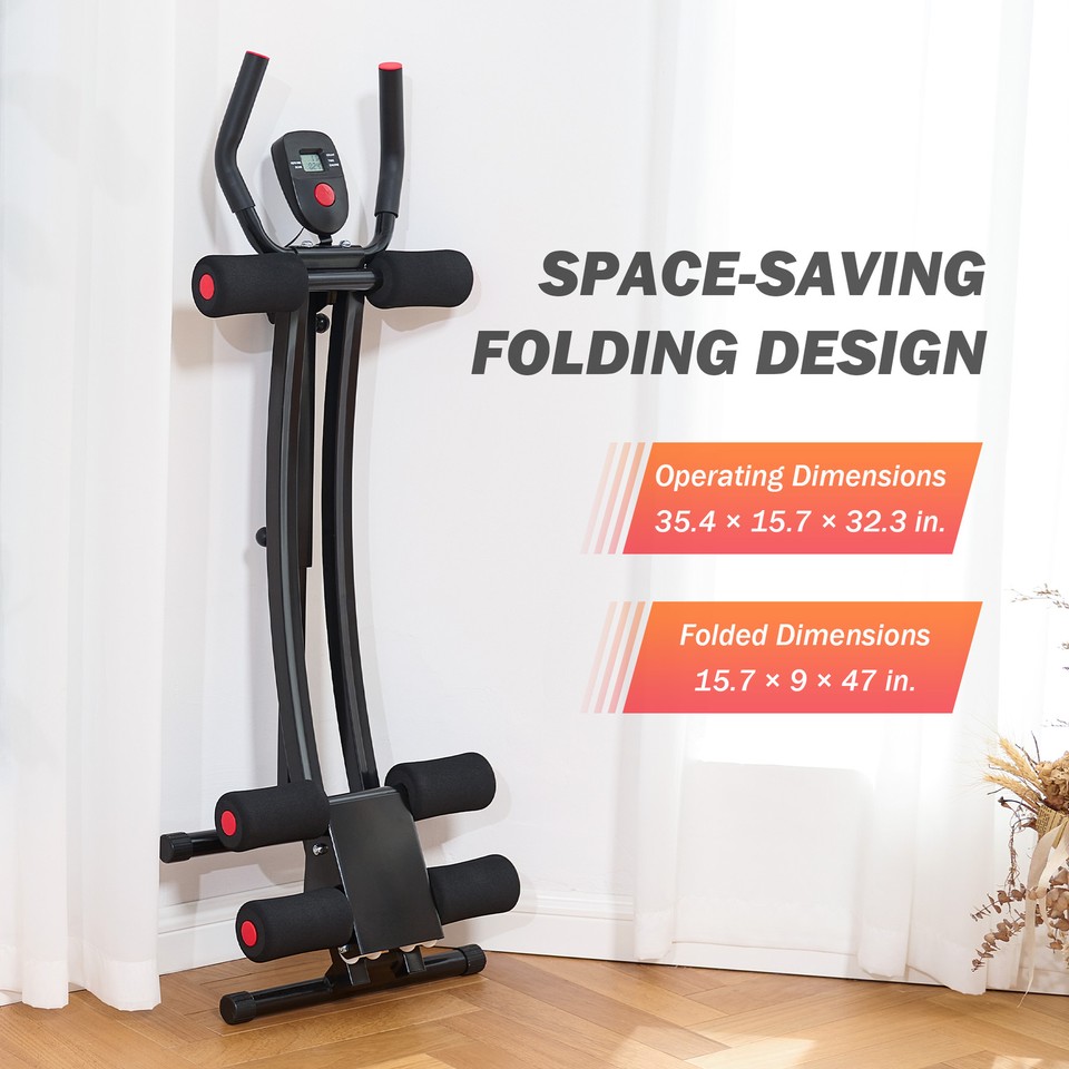 Abdominal Ab Machine Coaster Crunch Trainer for Home Gym Core Workout ...