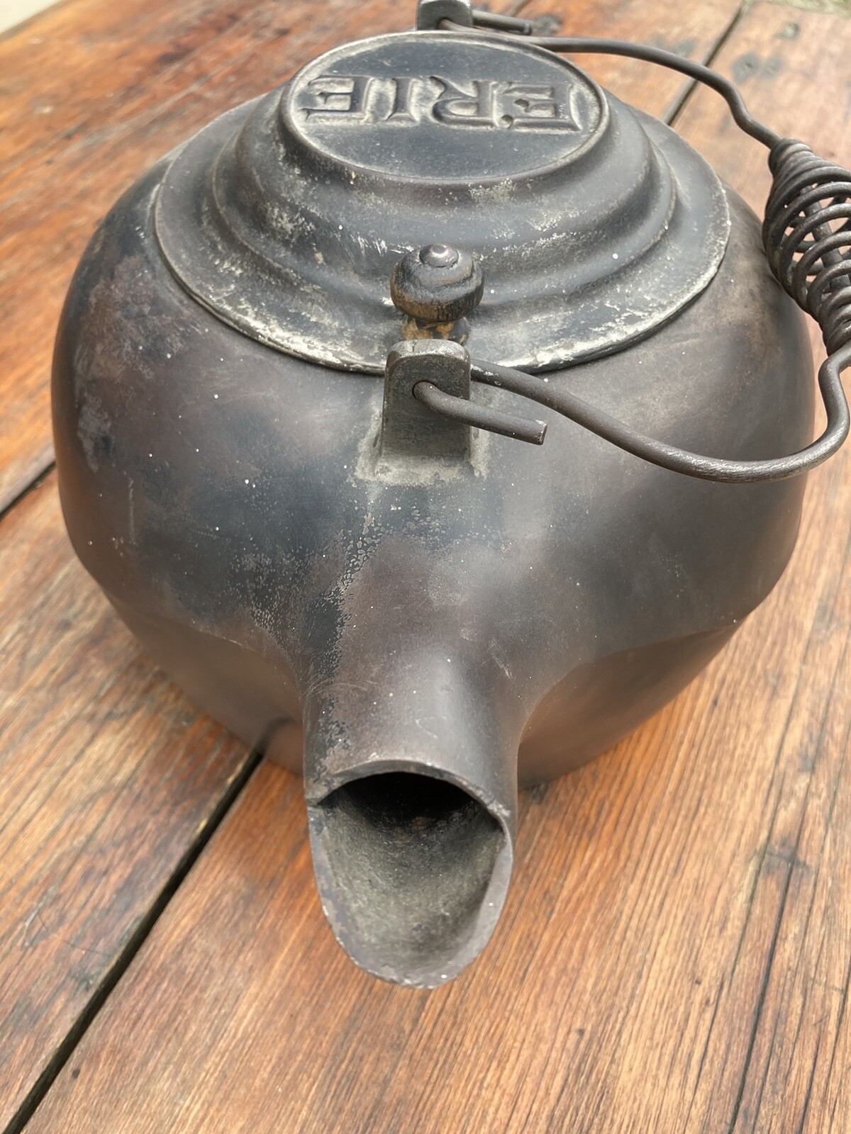 Pre Griswold Erie Cast Iron Tea Kettle | eBay