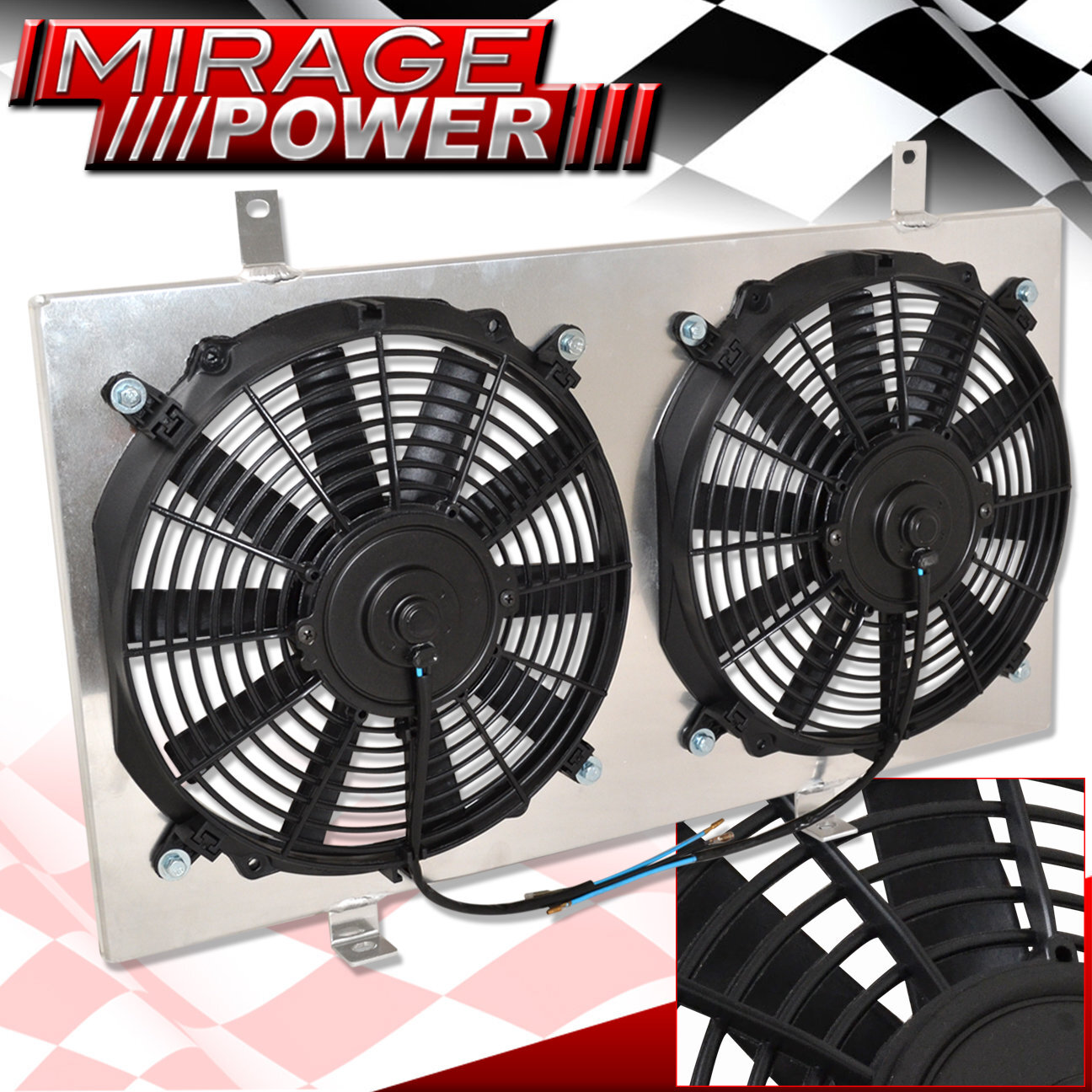 Aluminum Dual Fan Radiator Slim Shroud For 2003-2007 Nissan 350Z G35 ...
