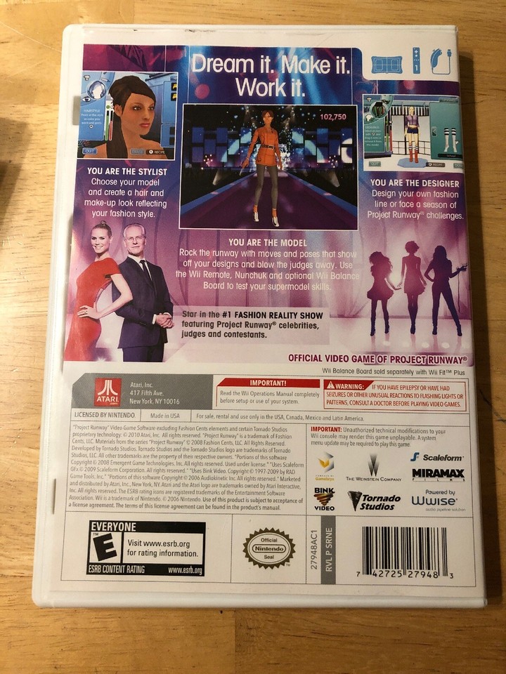 PROJECT RUNWAY - Nintendo Wii 742725279483| eBay