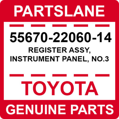 Toyota OEM Genuine Instrument Panel Register AC Heater Air Vent 55670 ...