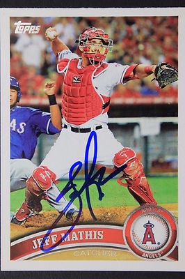 Anaheim Angels Jeff Mathis Signed 2011 Topps Autograph Card #474 TOUGH ...