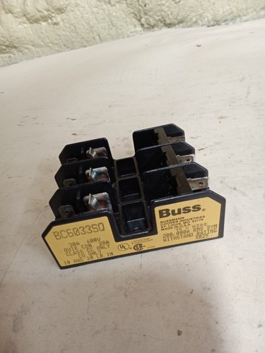 Cooper Bussmann BUSS BC6033P 3-Pole CC Fuse Block Holder 30A 600V New ...