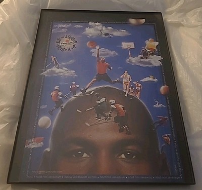 Michael Jordan Gatorade NBA Print Ad 1997 Framed 8.5X11 Vintage | eBay