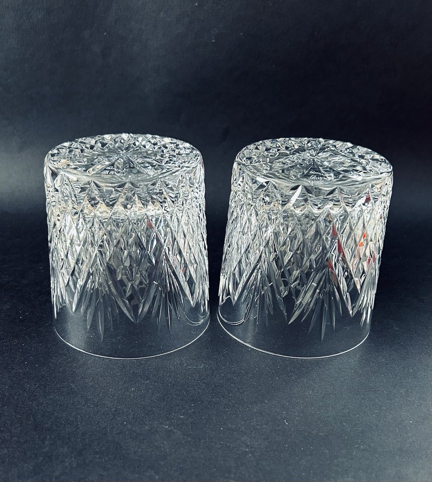 Royal Brierley Crystal York Pair Large Old Fashioned Tumblers With Box ...