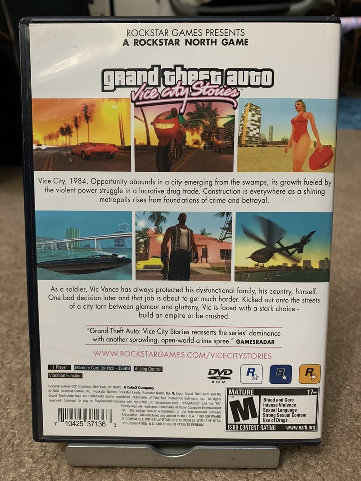 Grand Theft Auto: Vice City Stories (Sony PlayStation 2, 2007) Complete ...