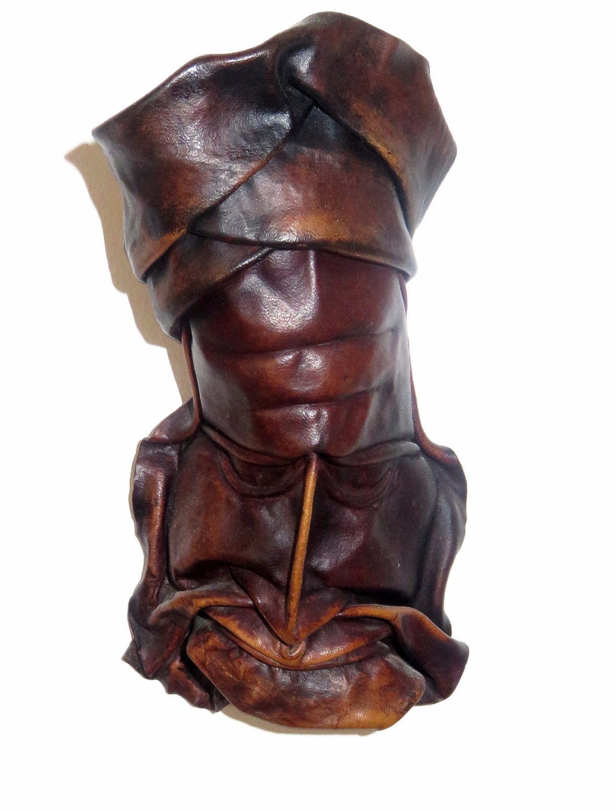 6.5" VINTAGE HANDMADE WALL HANGING MALE HEAD LEATHER MASK | eBay