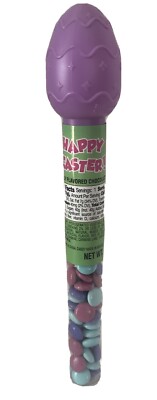 1 Purple Easter Egg Wand with Chocolate Candy Tube Container Toy ...