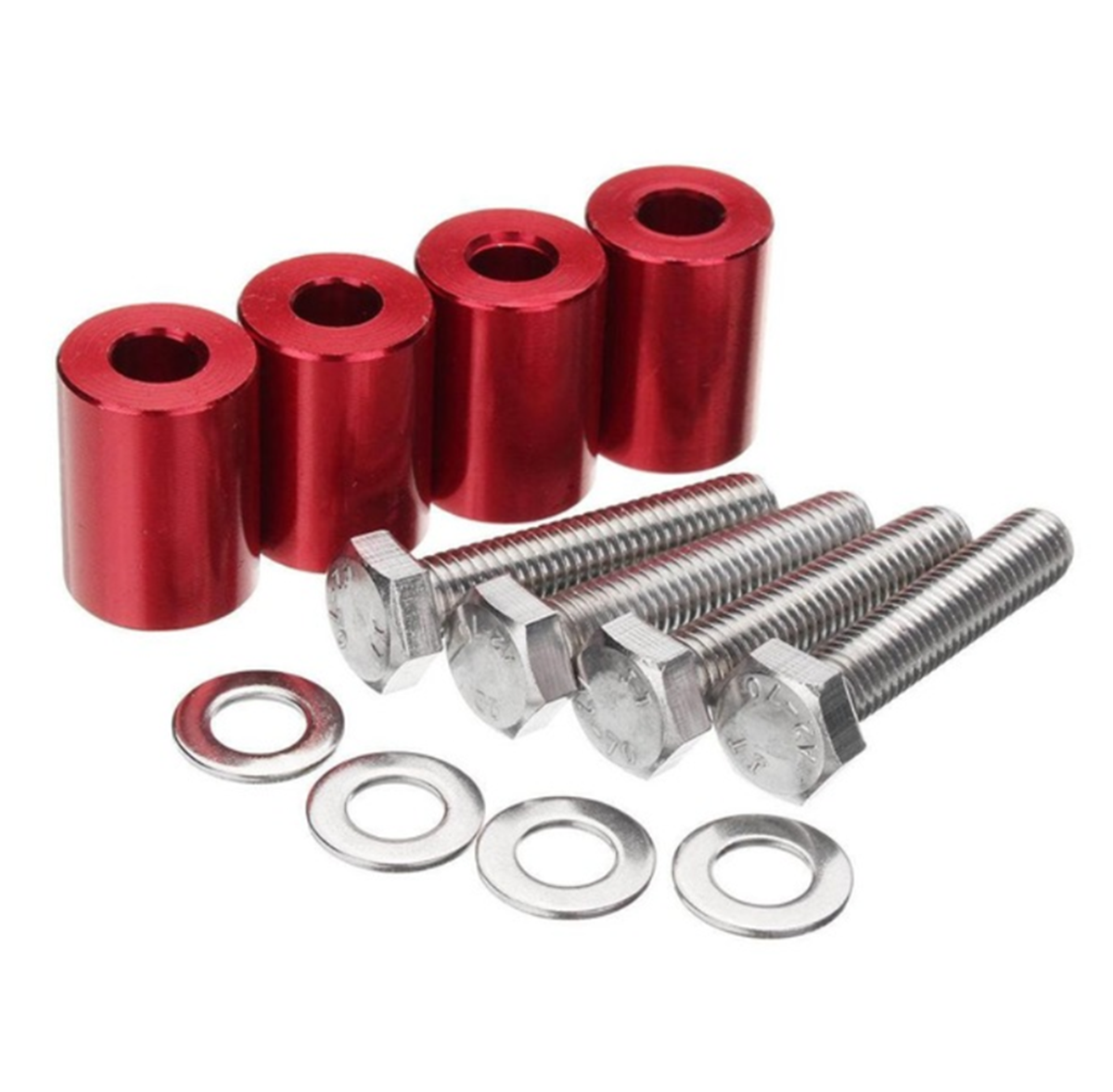 Red Racing 1" BILLET HOOD VENT SPACER RISER KITS TURBO / ENGINE/Car ...