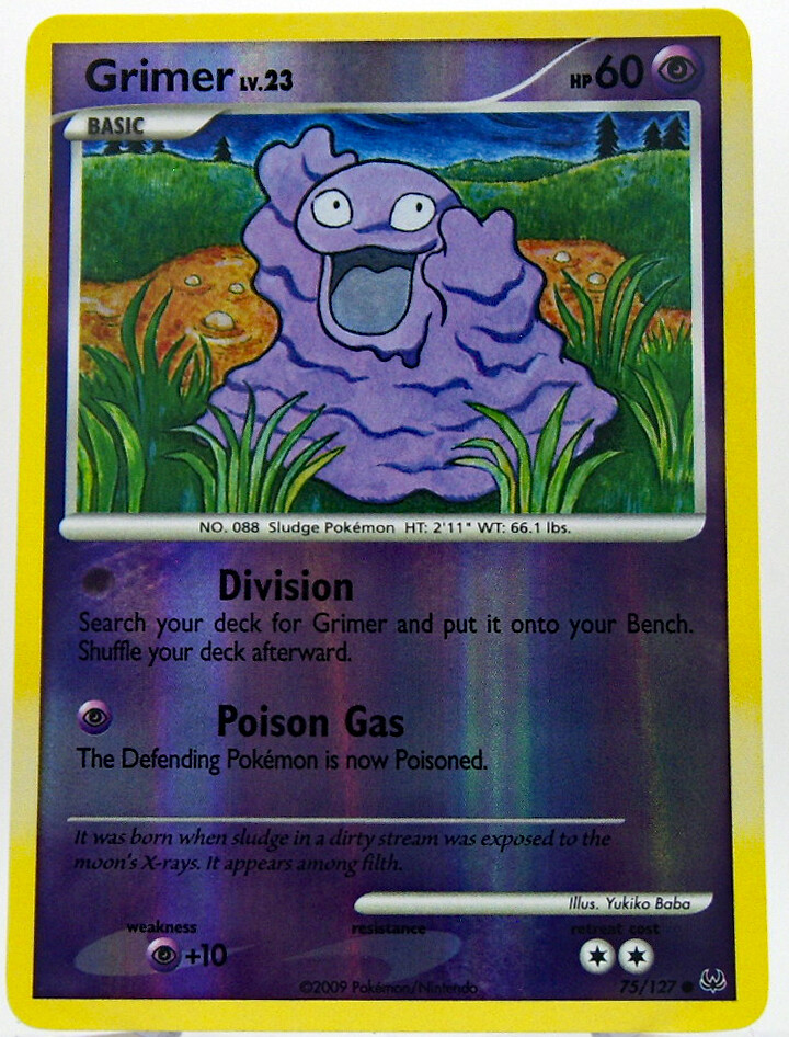 Grimer 75/127 Reverse Holo Platinum Base Set Pokemon Cards NM With ...