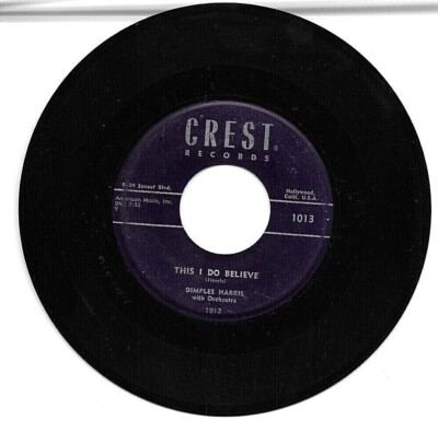 Dimples Harris – This I Do Believe / If You'll Be True 1956 Vinyl 45 ...