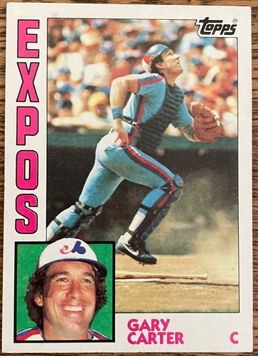 1984 TOPPS GARY CARTER EXPOS CATCHER CARD # 450 EXCELLENT SHARP FAST ...