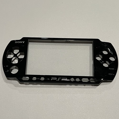 BLACK Sony PSP 3000 Front Faceplate Part Official OEM w/ New Glass Lens ...