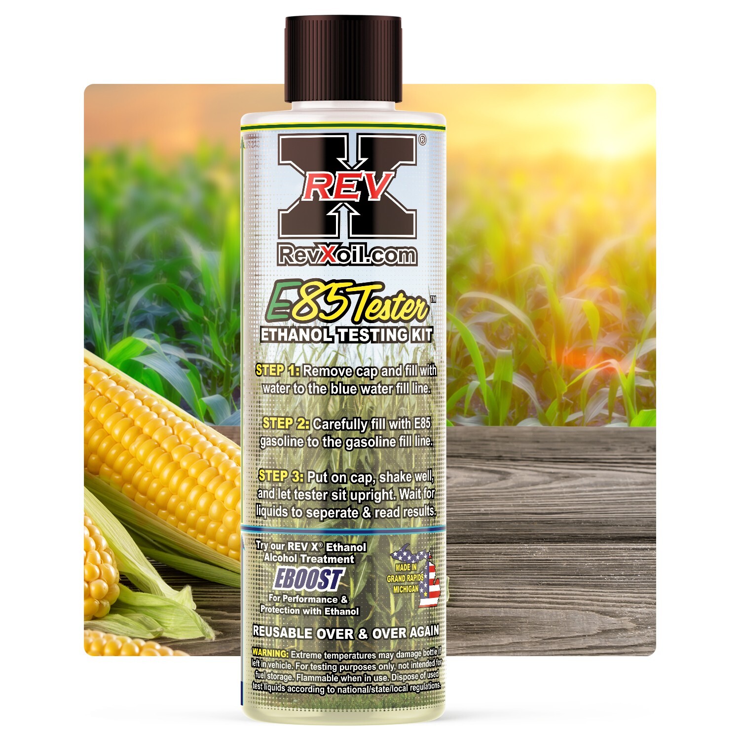 REV X E85 Ethanol Gasoline Tester - Easy to Use Ethanol Test Kit for ...