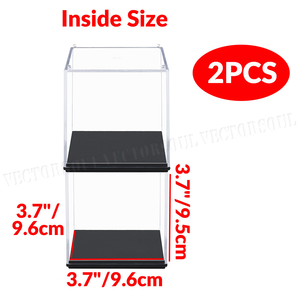 Small Acrylic Display Case Dustproof Box Perspex Clear Collectibles 1: ...