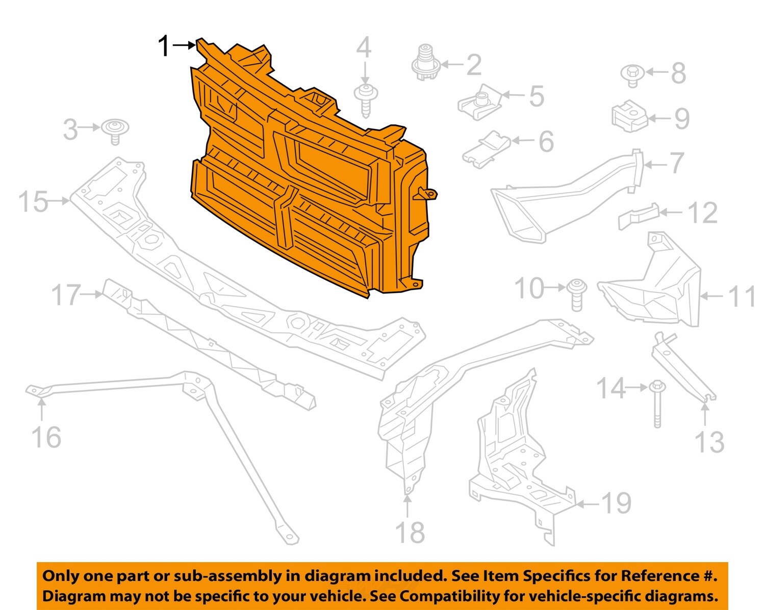 BMW OEM 18-20 X2 Radiator Support Radiator Support-Cooling Duct ...