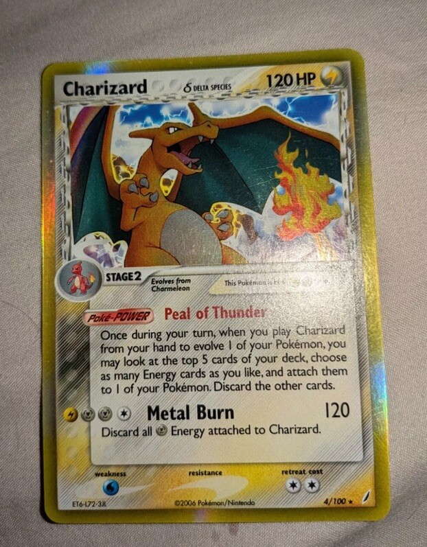 Pokémon TCG Charizard (Delta Species) EX Crystal Guardians 4/100 ...