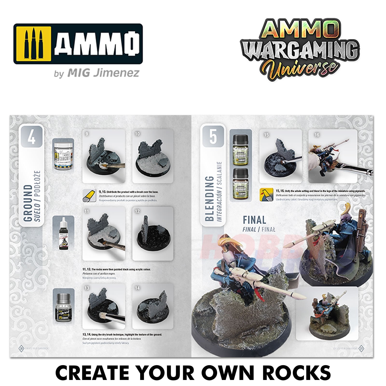 WARGAMING UNIVERSE 11 CREATE YOUR OWN ROCKS Solution Box Ammo Mig ...