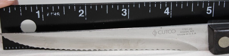 CUTCO 1721 JG Meat Trimmer 5" Blade Knife Black Classic Handle PreOwned ...