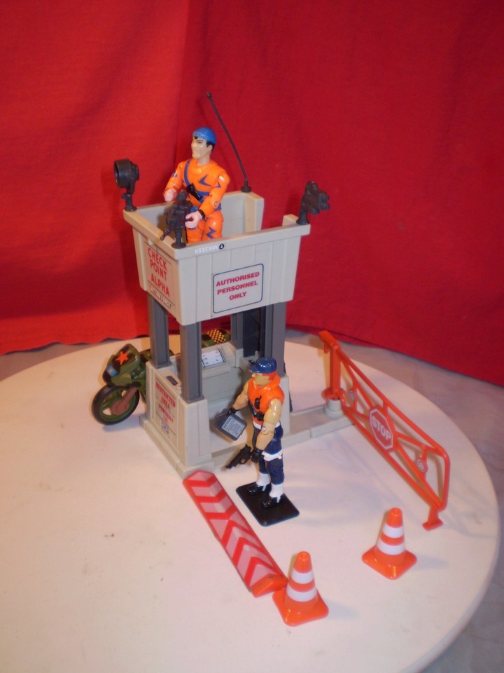 1985 GI JOE CHECK POINT ALPHA 100% Complete+ TEAM & MOTORCYCLE ARAH ...