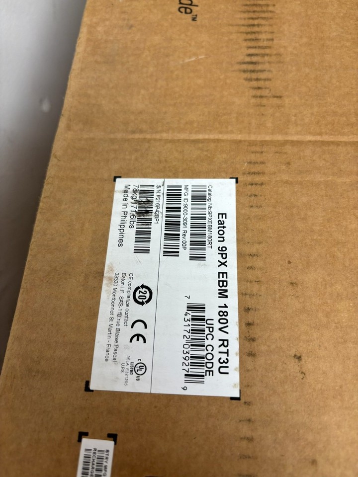 Eaton 9PX EBM 180V RT 3U Extended Battery Module 9PXEBM180RT New Sealed ...