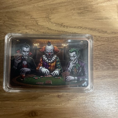 Copper .999 5oz Bar ‘Nightmare Flush’ ‘Poker Villains’ Dracula ...