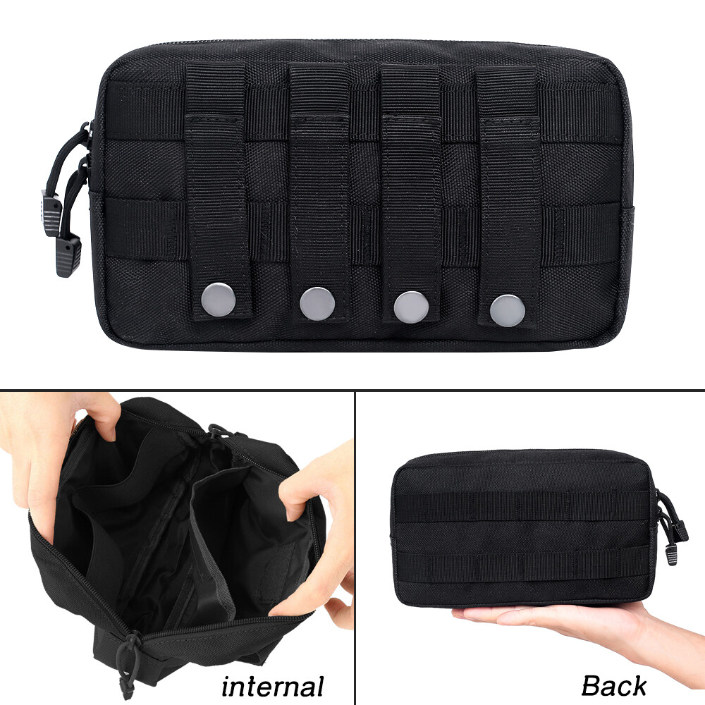 Tactical Molle Pouch Bag Horizontal Admin Pouch EDC Pouch Utility Tool ...