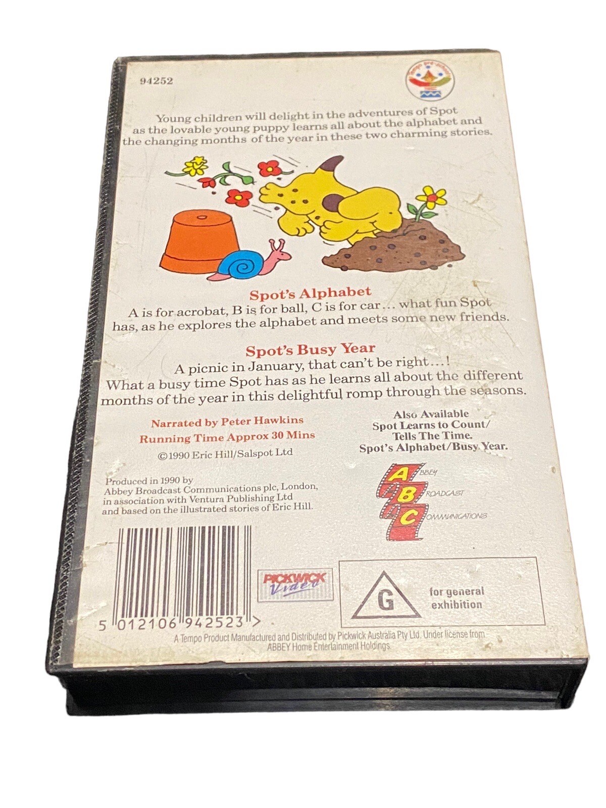 Spot's Alphabet & Spot's Busy Year 1990 VHS Video Tape Bubble Wrap ...