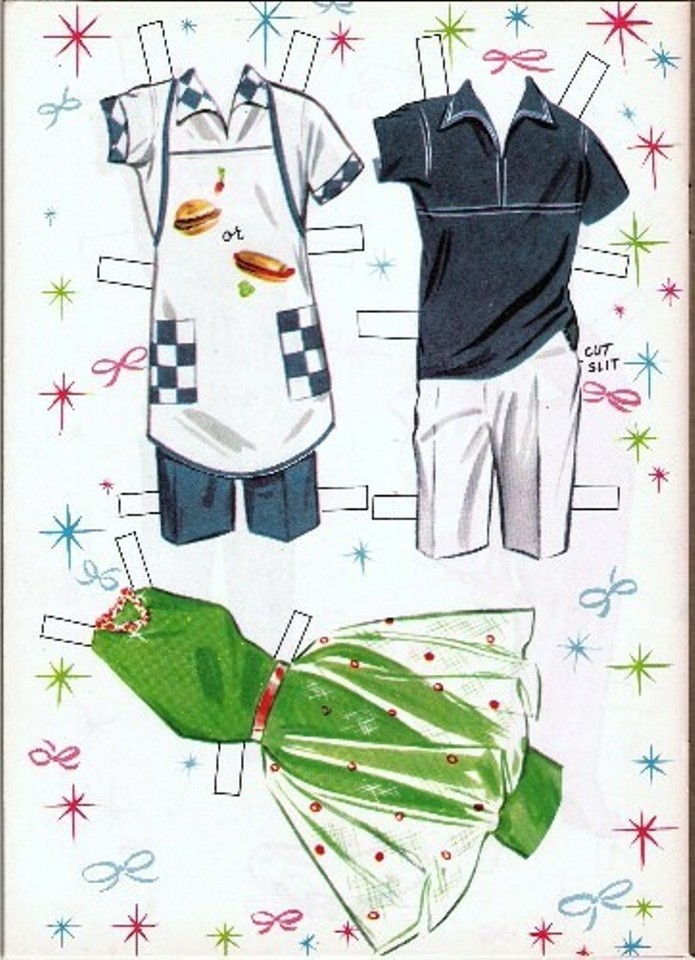 VINTAGE UNCUT 1963 SHERRY & JERRY PAPER DOLLS~#1 REPRODUCTION~NOSTALGIC ...