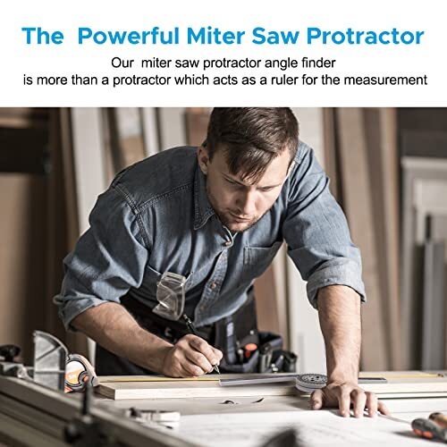 Miter Saw Protractor with Angle Finder Rulers for Professional ...