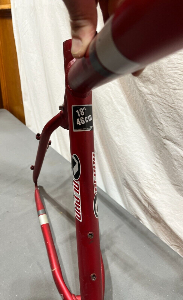 2007 Trek 3700 18" Alpha Custom Aluminum Mountain Bike Frame +BB Red ...