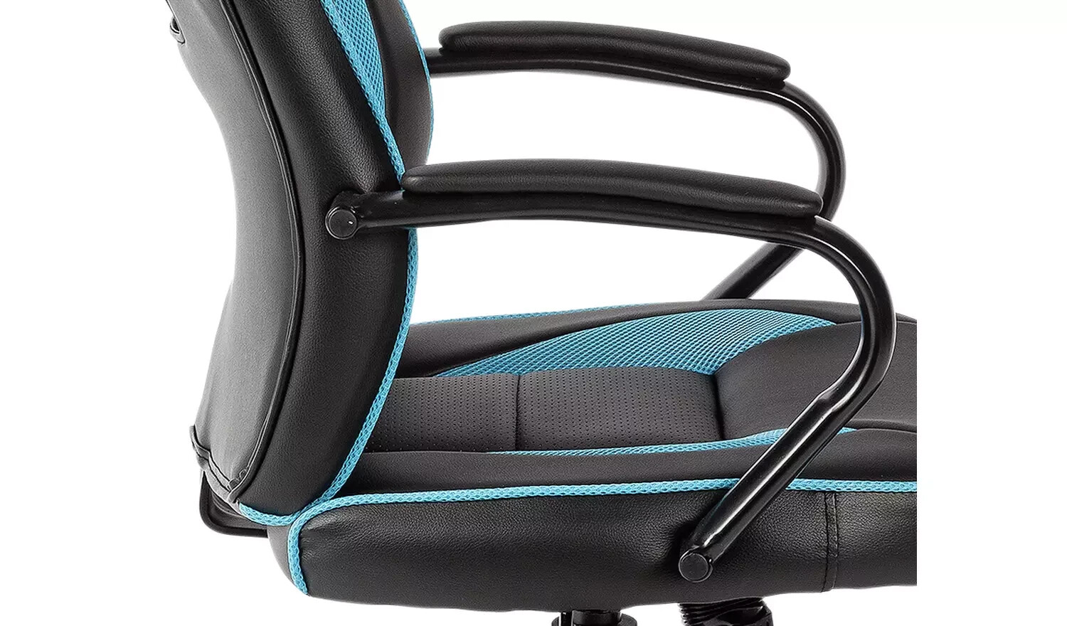 Argos Home Faux Leather Mid Back Office Gaming Chair - Blue & Black ...