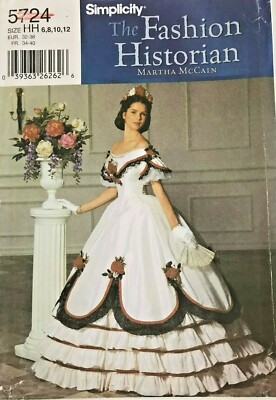 Simplicity Misses' Ball Dress Pattern 5724 Size 6-12 UNCUT | eBay