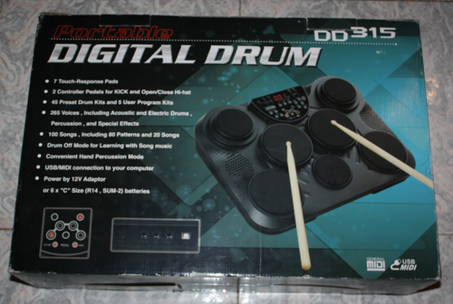 Medeli DD315 BATTERIA ELETTRONICA PORTATILE 7 PAD + 2 PEDALI no alesis ...