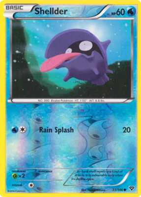 Shellder - 31/146 - Common - Reverse Holo x1 - Moderately Played - XY ...