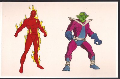 MARVEL ACTION HOUR ACETATE ANIMATION CEL PRINT FANTASTIC 4 HUMAN TORCH ...