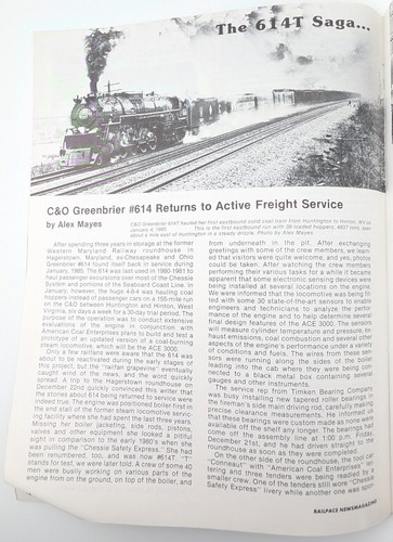 Railpace Newsmagazine March 1985 Vintage Rail Magazine Vo 4 No 3 614T ...