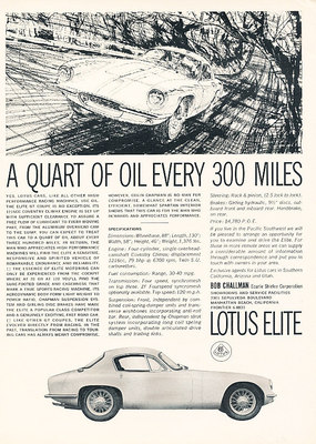 1963 Lotus Elite - 300miles - Classic Vintage Advertisement Ad H28 | eBay