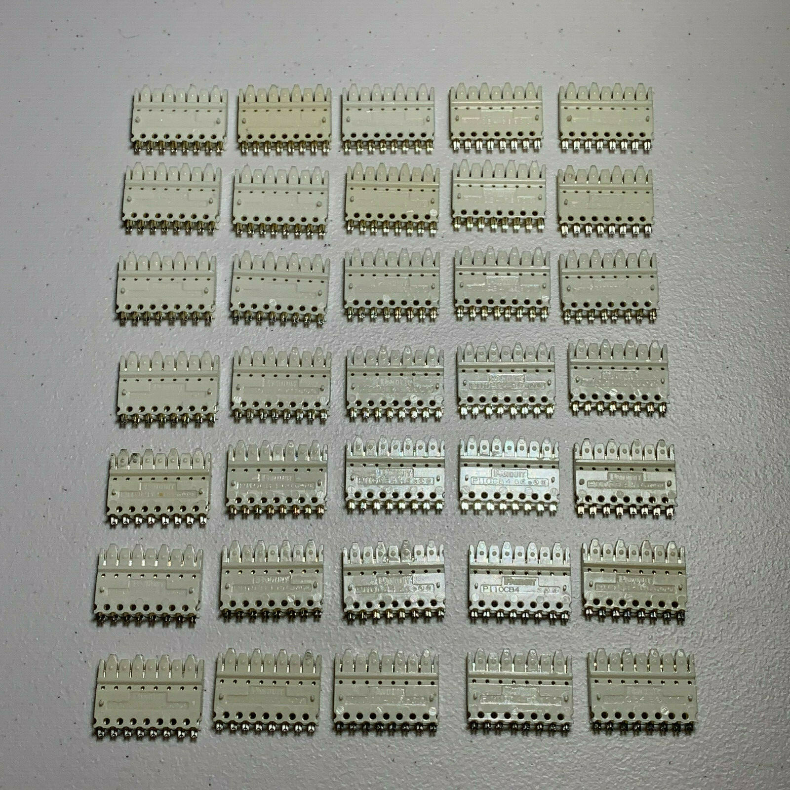 Lot of 35 Panduit P110CB4-CY Pan-Punch 4 Pair 110 Connecting Block | eBay