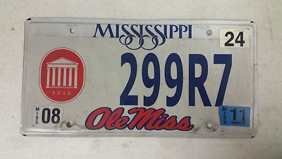 2011 MISSISSIPPI Ole Miss 1948 License Plate 299R7 | eBay