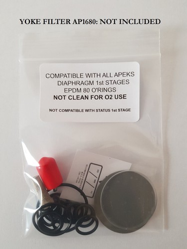 1x GENERIC TO APEKS AP0241 1st stage Service kit NOT O2 clean EPDM 80 ...